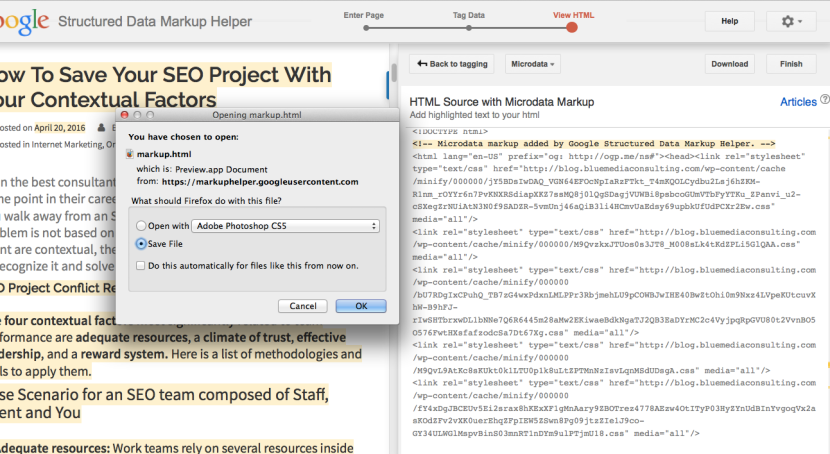 Google Search Structure Data Markup Helper Explained – Blog Blue Media ...